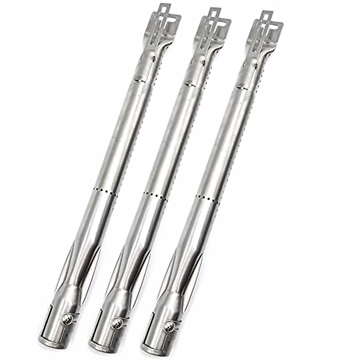 ADJUSTABURNER Gas Grill Burner Universal Stainless Steel Tube (Pack of 3) Extends from 14" to 19" BBQ Replacement Parts for Nexgrill, Brinkmann, Dyna-Glo, and Most Gas Grill Models
