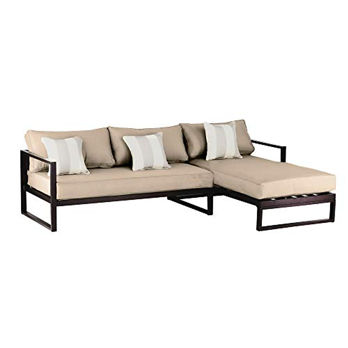 Serta Modern Outdoor Patio Furniture Collection with Bronze Metal Frame Finish, Sectional