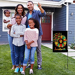 Rainlemon Juneteenth Garden Flag June 19 1865 African American Emancipation Black Freedom Celebration Yard Outdoor Decoration Sign