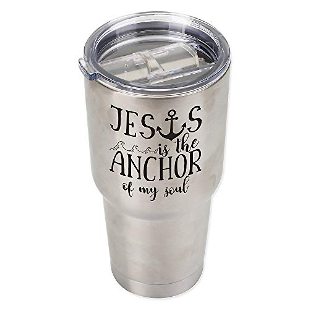 Elanze Designs Jesus is the Anchor of My Soul Stainless Steel 30 oz Travel Mug with Lid