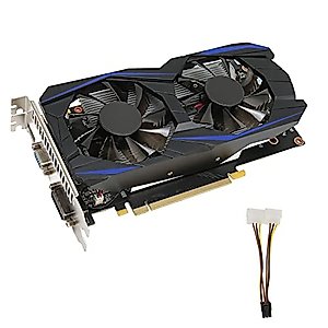 PUSOKEI GTX550Ti Graphics Card, 6GB 192BIT GDDR5 PCI E 2.0 Gaming Graphics Card, Support DirectX11, 3D Stereo Display, Dual Fan HD MI VGA DVI Graphics Card for Gaming PC