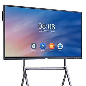 JAV Smart Board, 65'' 4K UHD Interactive Whiteboard, All in One Smartboard for Office, Digital Smart Whiteboard Built in Dual System and 13MP Camera for Classroom (Wall Mount Included)