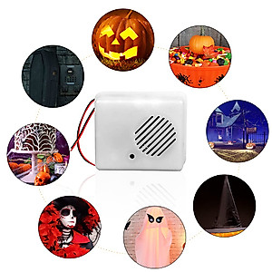 OILK DIY Halloween Sound Sensor, Scream Speaker Horror Screaming Tricky Voice-Activated Props Scary Sound Speaker Sensor for Halloween Party Decoration