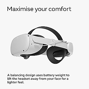 Quest 2 Elite Strap with Battery for Enhanced Comfort and Playtime in VR, black