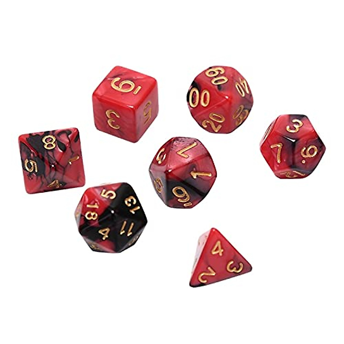 SUWEILE SZSZ 49 Pcs Resin Assorted Polyhedral Dices with Pouch for DND RPG MTG Game Toys D4 D6 D8 D10 D% D12 D20 0212