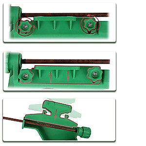 Hosolee Archery Fletching Jig with Straight and Right Helical Clamps Vanes Feathers Sticker Tool for DIY Arrow Crossbow Bolts (Green)