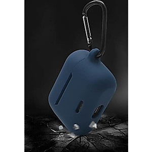 2 Pack Soft Rubber Silicone Protective Case Cover Compatible with TOZO NC2 Earbuds, Protective Skin Sleeve with Keychain (Light Blue+Light Green)