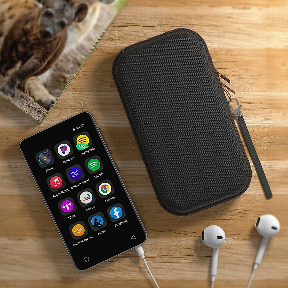 MP3 MP4 Player Case for Innioasis MP3 Player 4 inch Full Screen Touch G1 Music Player Fit for Earbuds, USB Cable, Memory Card