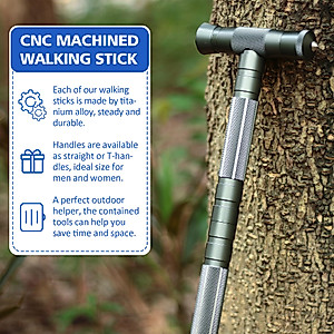 aiGear Premium Walking Hiking Stick CNC Machined Outdoor Trekking Poles Color Gray(PPWS002)