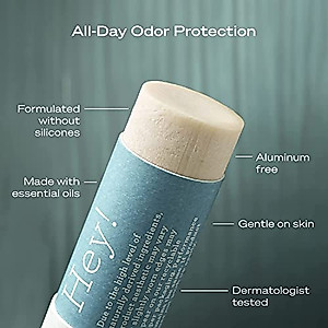 Hey Humans Coconut Mint Vegan, Aluminum Free Deodorant with Natural Ingredients, Coconut Oil & Shea Butter | All Day Odor Protection for Women & Men | Earth-Friendly Packaging, 2 oz. - Pack of 2