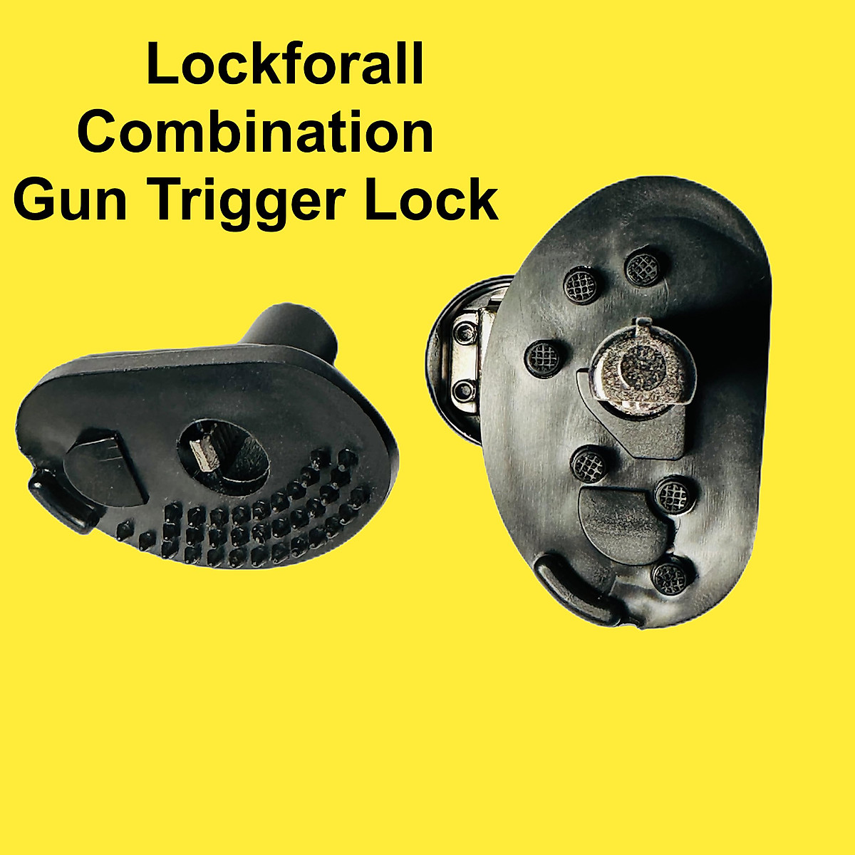 Lockforall Gun Trigger Lock, 3 Digit Set Own Combination Lock Password- Universal Fits with BB Gun Firearms Shotgun, Handgun, Pistol. (Black*10 Pack)