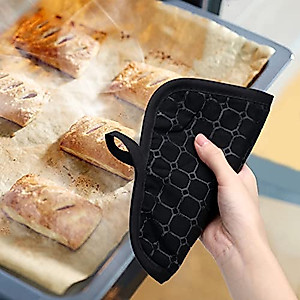 4 Pack Hot Pads for Kitchen Pot Holders for Kitchen Heat Resistant Oven Mitts and Pot Holders Sets Oven Terry Cloth Hot Pads Pot Holders for Cooking Baking