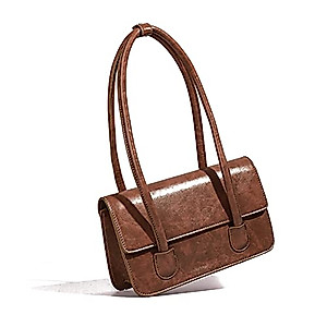 Chloe soo Shoulder Bag for Women Leather Brown Tote Bag Large Work Bag 14BN