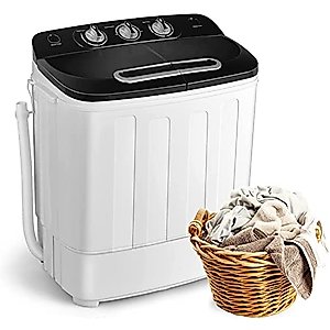 MamaHome DF-X3608-Black Mini Washing Machine, XPB36-1208-Black, Black