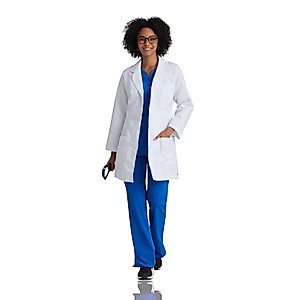 Grey's Anatomy 4481 34" Women's Lab (White, Small)