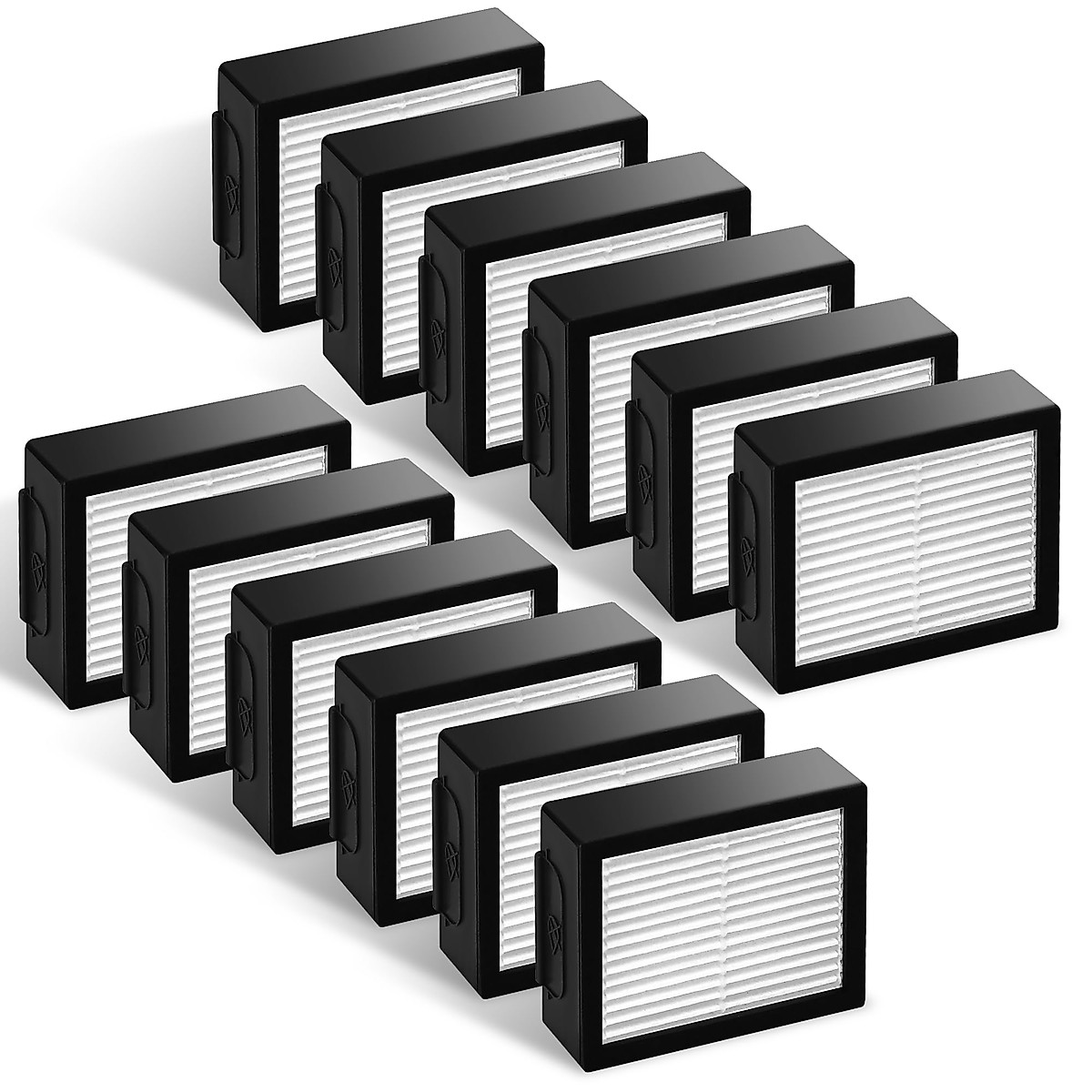 Improvedhand Filters Replacement Fit for i-Robot Roomba E I & J Series i1 i3 i3+ i4 i5/plus i7 i7+/plus i6 i6+ i8 i8+ E5 E6 E7 Vacuum Cleaner parts 4639161,12Pack Filter Replacements+1 Cleaning Brush