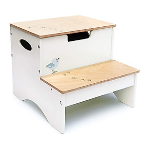 Tender Leaf Toys - Forest Steps - Lightweight and Portable Step Stool for Kids with Storage Space and Handles - Easy to Move, Great for Home, Kitchen, Nursery Room, and Countertop - Age 3+