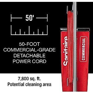 Sanitaire Tradition Upright Bagged Commercial Vacuum, SC886G 8.5" x 17.3" x 21.3