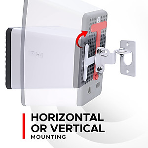 Play 3 Wall Mount White, Compatible with Sonos Play:3, Adjustable Swivel & Tilt Mechanism, Mounting Bracket includes All Fixings