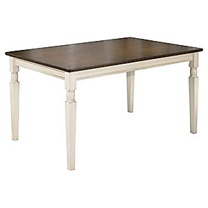 Signature Design by Ashley Whitesburg Cottage Dining Table, Seats up to 6, Brown & Antique White