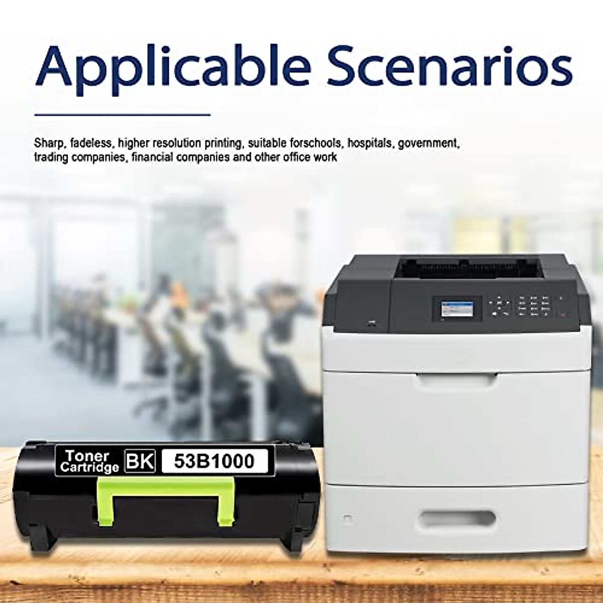 53B1000 Toner: DRA MS817 Toner Cartridge Compatible Replacement for Lexmark MS817 MS817n MS817dn MS818dn Printers.12000 Pages, 2 Pack