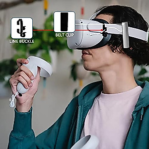 Geekria VR Power Bank Organizer Compatible with Meta/Oculus Quest 2 Accessories, VR Link Cable Clips, Virtual Reality Game Accessories