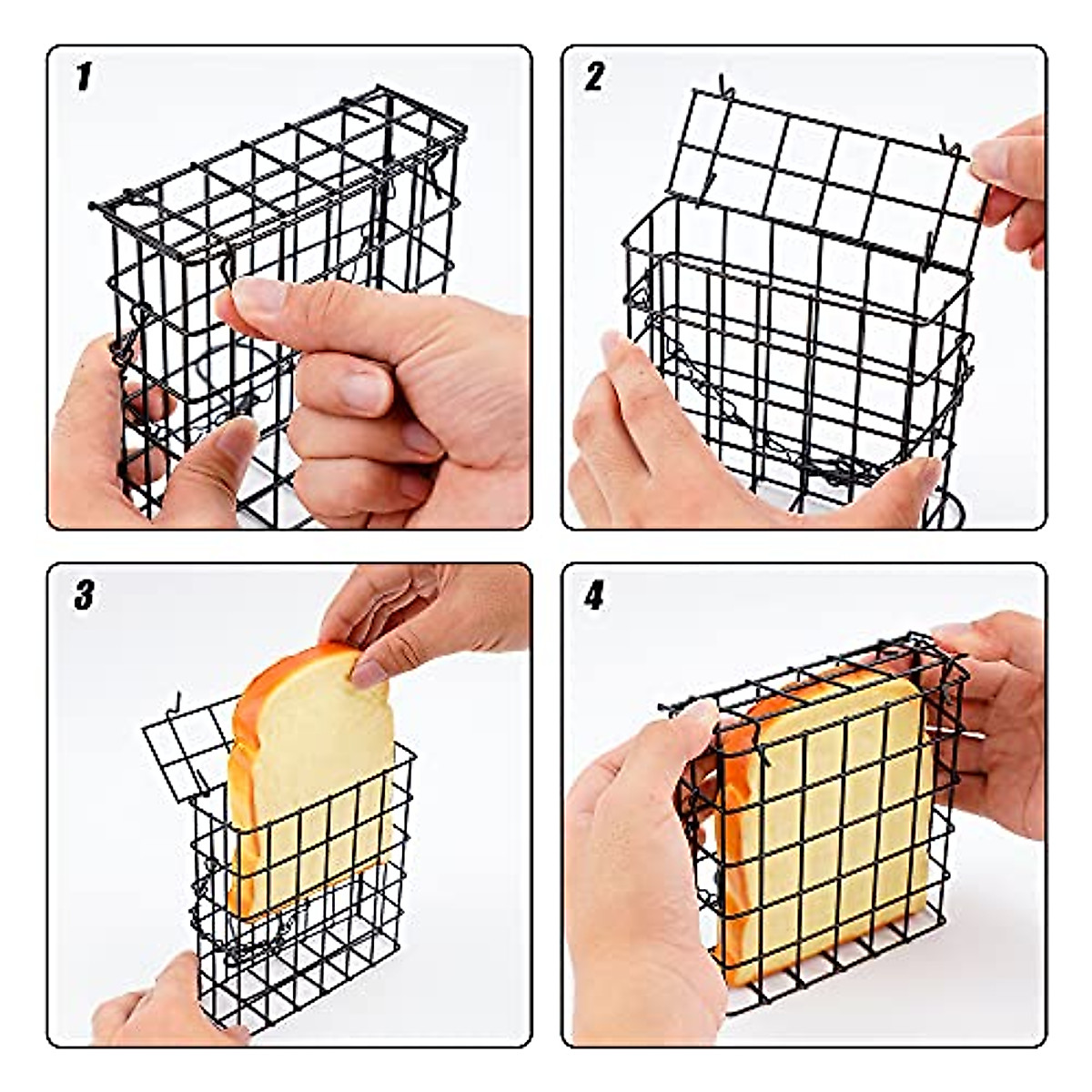 Shitailu 2Pcs Suet Bird Feeders, Outdoor Garden Cages, Suet Feeder for Outside Hanging, Wild Bird Feeder, Single Suet Cake Bird Feeders, One Suet Capacity