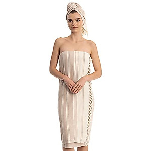 DEMMEX Certified 100% Organic Cotton & Organic Dye Prewashed XL Diamond Weave Turkish Cotton Towel Peshtemal Blanket for Bath,Beach,Pool,SPA,Gym, 71x36 Inches,14 Oz (Beige)