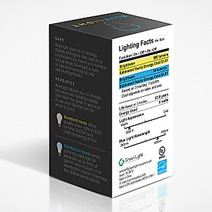 GLI Blue Light Germicidal Light Bulb – 100% Safe Non-UV - Switches from Sanitizer to Std 800 Lumens Bulb – Portable Disinfection, Screws into any E26 Socket – Kills 99% Germs & Pathogens – Ozone Free