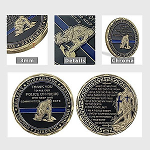 U.S Police Officers Challenge Coin Prayer Thank You Coins