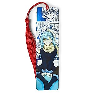Bookmarks Metal Ruler That Bookography Time Measure I Tassels Got Bookworm Reincarnated - As - A - Slime - Collage for Christmas Ornament Bookmark Reading Markers Book Gift Biblio