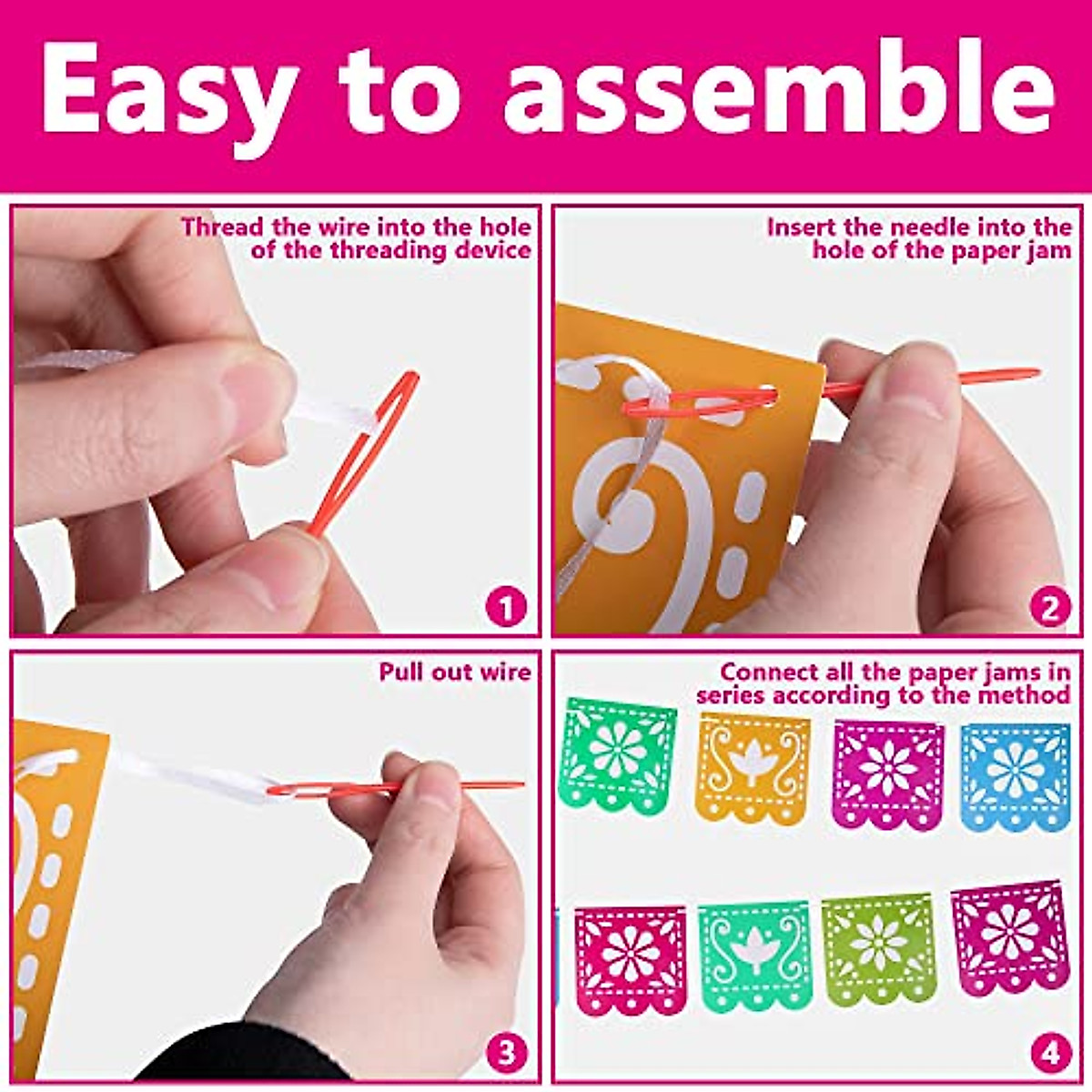 Fiesta Couple Photo Door Banner Set - 6 x 3.3ft Cinco de Mayo Fiesta Couple Photo Door Banner and 22ft Fiesta Bavarian Flag Pennant Banner for Mexican Theme Fiesta, Party or Festivals Decoration (Fiesta Couple)