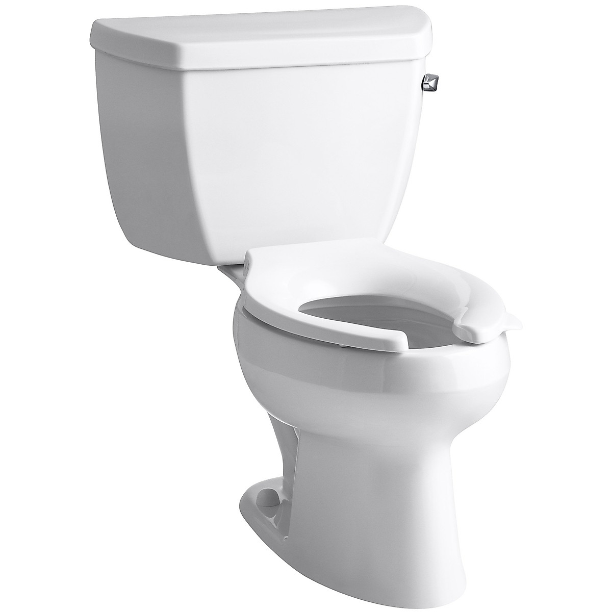 Kohler KOH3505-RA-0 Wellworth Pressure Lite Elongated 1.4 GPF Toilet with Right-Hand Trip Lever - Less Seat White