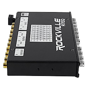 Rockville R7EQ 1/2 Din 7 Band Car Audio Equalizer EQ w/Front, Rear + Sub Output