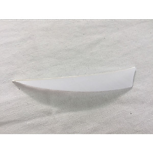 JIEXI HWYP Archery Fletches 4" Turkey Feather Fletching Shield Shape Pack of 100 (White, Right Wing)