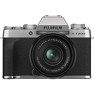 Fujifilm X-T200 Mirrorless Digital Camera w/XC15-45mm Kit - Silver