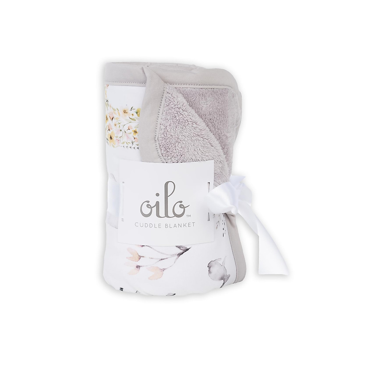 Oilo Baby Blanket, Luxury Soft Plush Backing & 100% Turkish Cotton Jersey Print, Double Layered, 30" x 40", Rolled Jersey Edge Trim, Machine Washable, Infant Blanket, Toddler Blanket, Woodland Fawn