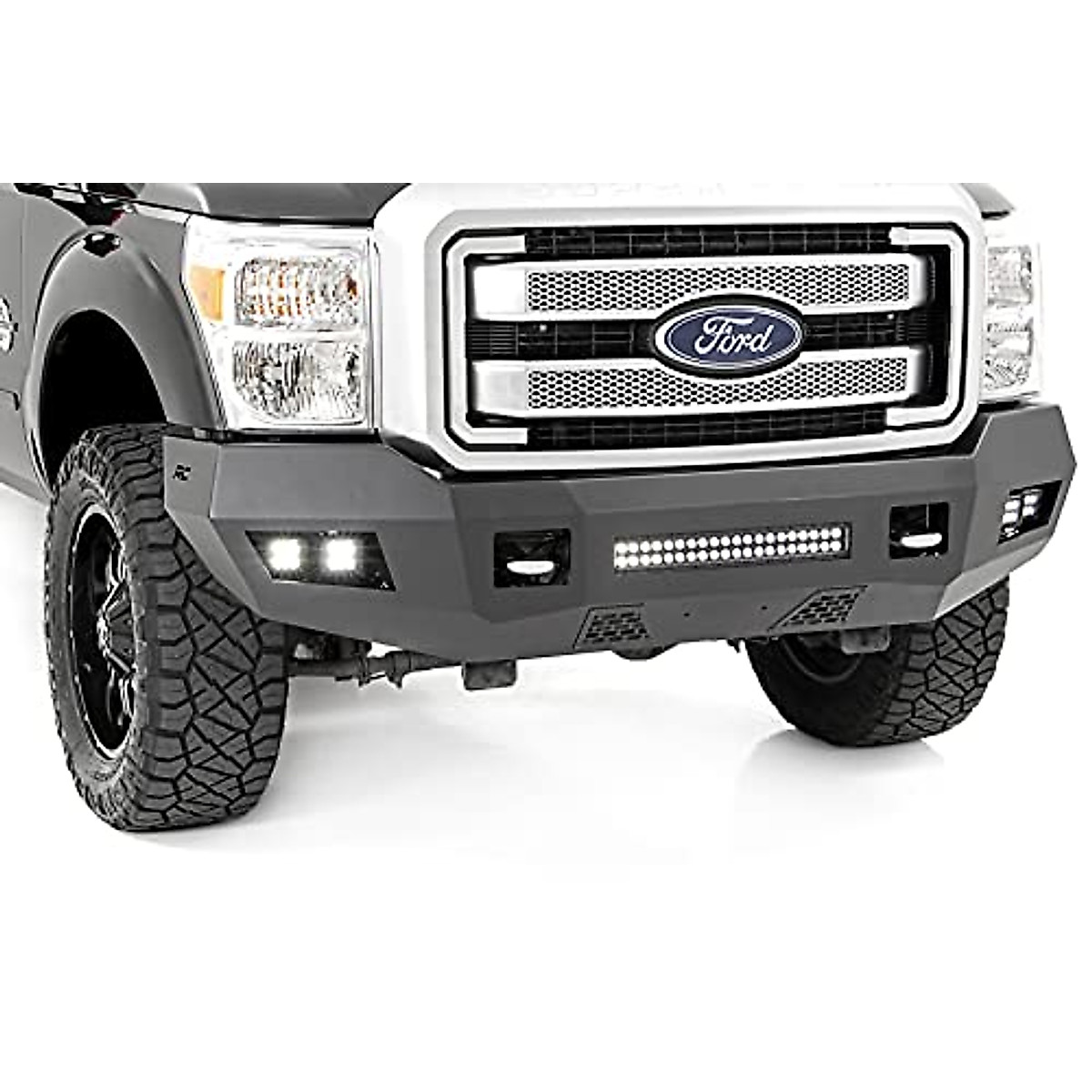 Rough Country Heavy Duty LED Front Bumper for 11-16 Ford Super Duty - 10783