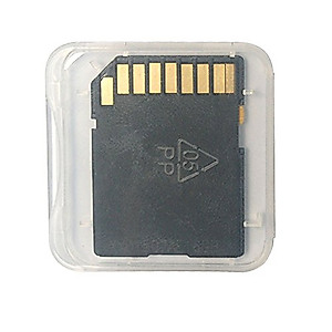 SD Card Holder, WOVTE Plastic SD MMC SDHC PRO Duo Memory Card case Holder Jewelery Case Transparent White Pack of 20