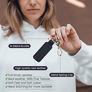 Personalized Leather Keychain, Custom Leather Key chain, Handmade Laser Engraved key holder, Name Keytag Gift for Men & Women