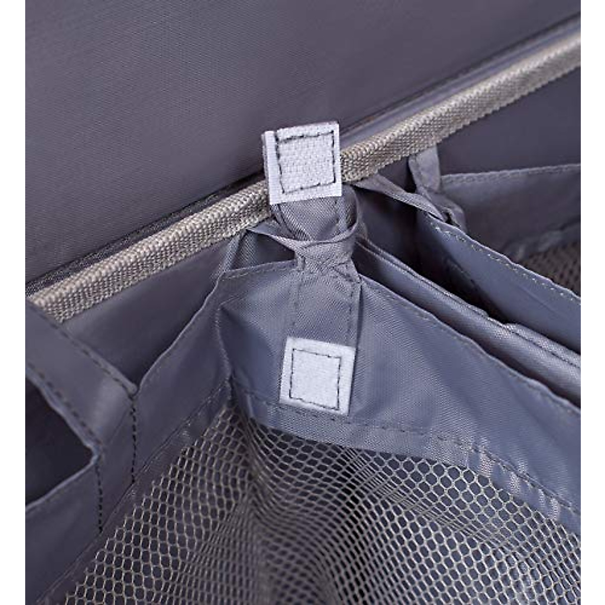 BIRDROCK HOME Premium 2 Section Linen Collapsible Laundry Hamper with 4 Load Capacity | Removable Mesh Bags, Magnetic Lid and Sturdy MDF Board | Stylish Dual Compartment Clothes Hamper | Grey