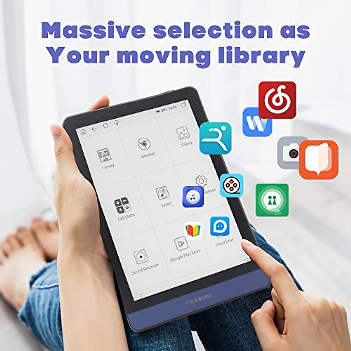 Meebook E-Reader M6 | 6' Eink Carta Screen 300PPI | Adjustable Smart Light | Android 11 | Ouad Core Processor | Audio Books|Support Google Play Store | 3GB+32GB Storage | Micro-SD Slot | Purple