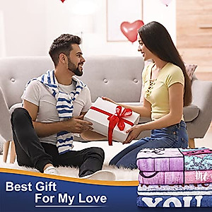 Aimego Gifts for Girlfriend, Anniversary Day Gift for Her, Girlfriend Birthday I Love You Romantic Gifts Ideas for Her, Girlfriend Gifts from Boyfriend on to Girlfriend Blanket for Bed Couch