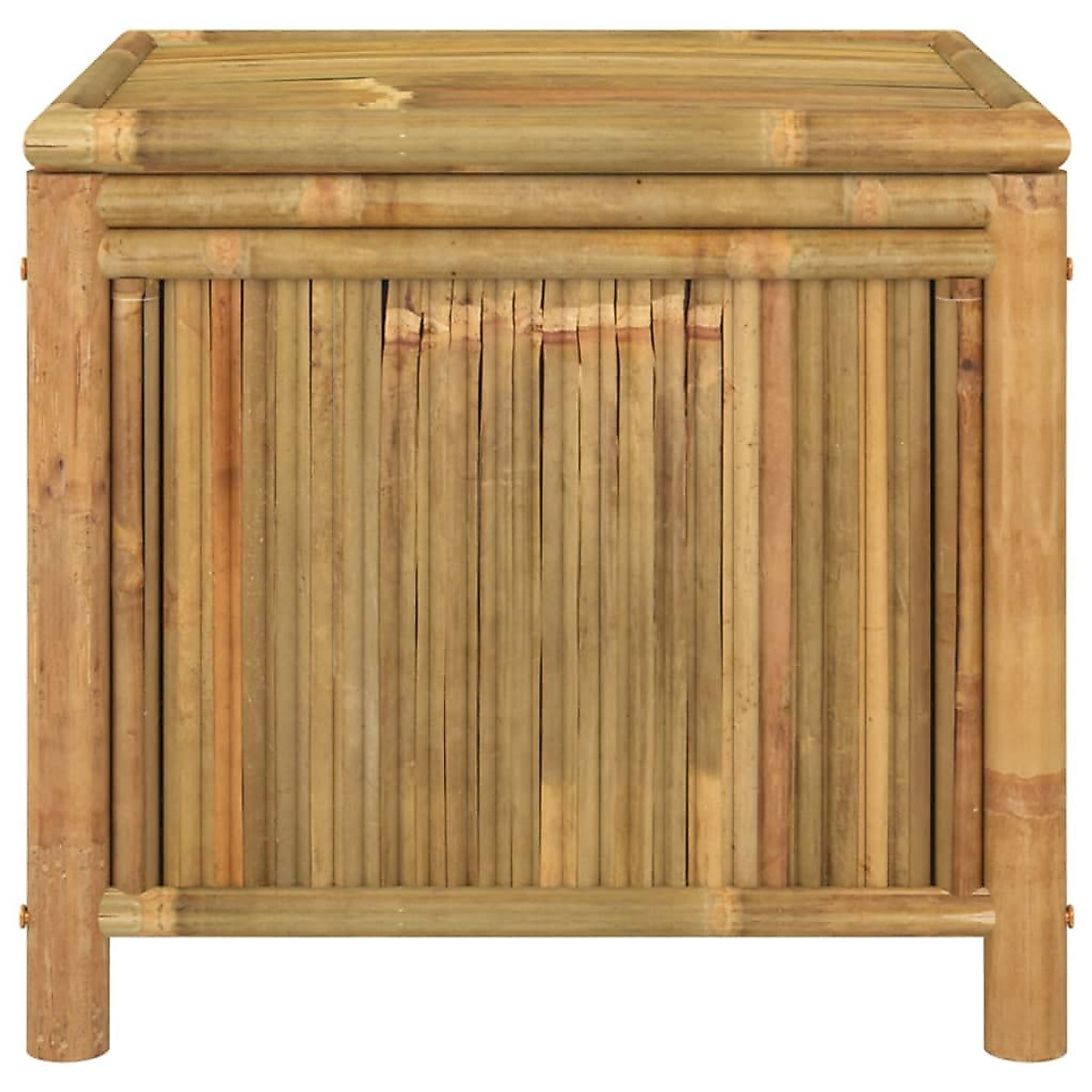 UTSRABFA Patio Storage Box Dock Box Farmhouse Storage Boxes Patio Storage Box 23.6"x20.5"x21.7" Bamboo Suitable for Outdoor, Garden, Balcony, Swimming Pool