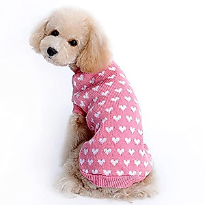 Puppy Sweater Girl Christmas Sweater and Pattern Cat Dog Heart Cute Autumn Winter Pet Clothes Boy Puppy Clothes