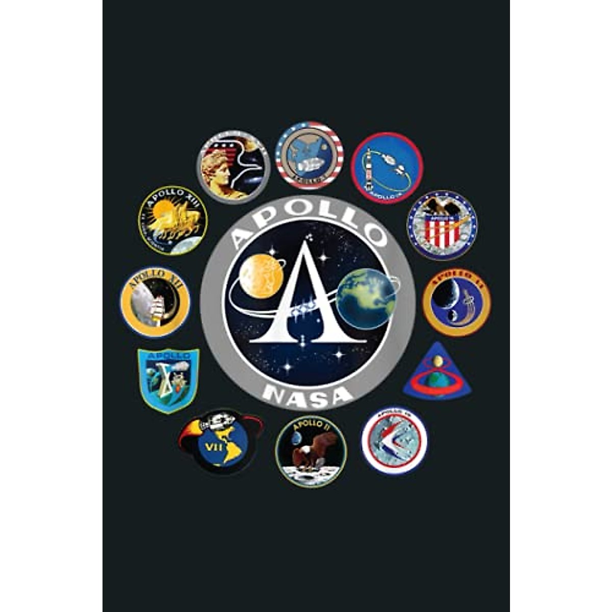 Apollo Missions Patch Badge NASA Space Program: notebook, notebook journal beautiful , simple, impressive,size 6x9 inches, 114 paperback pages