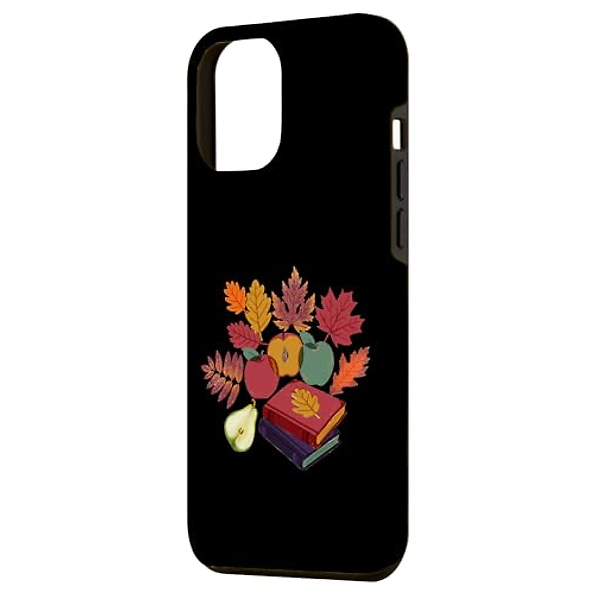 iPhone 14 Pro Max Thanksgiving Autumn Leaves Fall Season Apples Pear Books Case