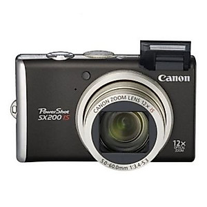 Canon PowerShot SX200 is 12.1MP Black Digital Camera