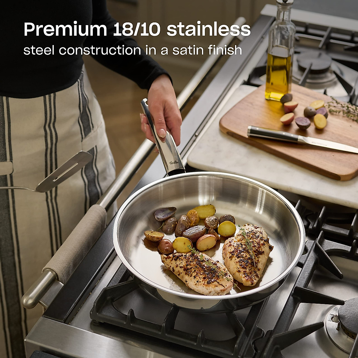 Fissler Steelux Pro Stainless Steel Fry Pan, 9.5”