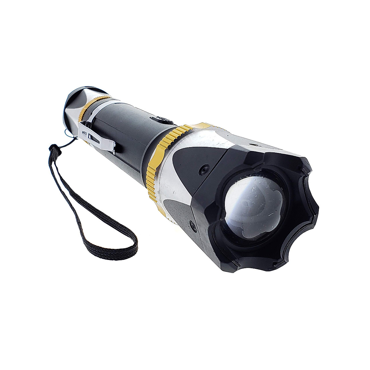 Thunder Blast 7 1/4" Heavy Duty Stun Gun LED Flashlight Rechargeable w/Nylon Sheath. for Self Defense, Personal Protection